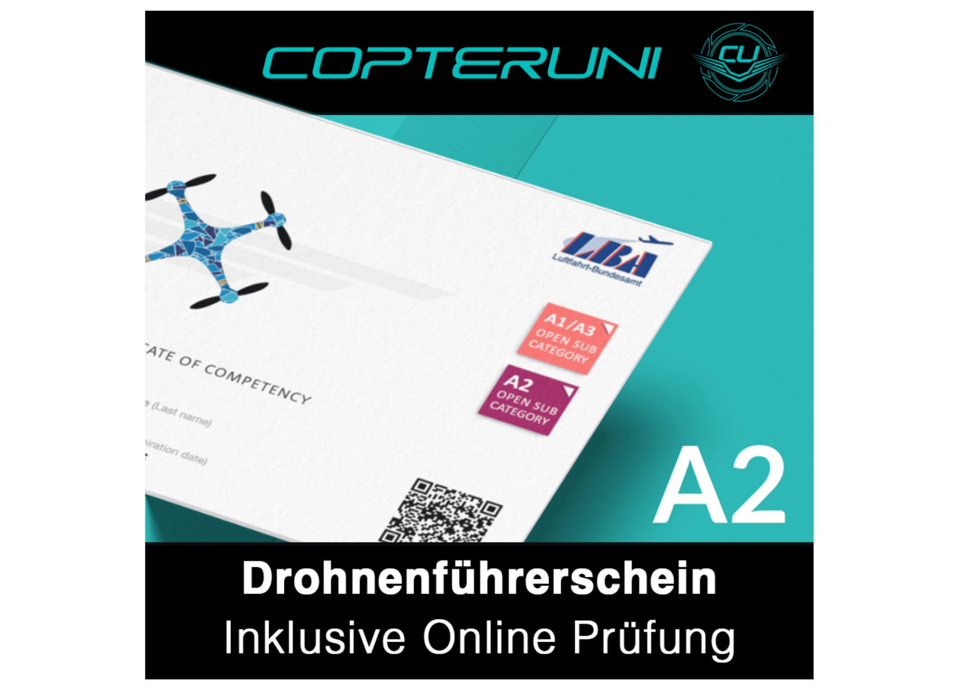 A2 Drohnenführerschein - inkl. Onlineprüfung (Copteruni) – Drohnen-Shop.de